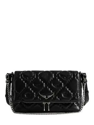 Zadig&Voltaire Rocky Ii Xl Leather Shoulder Bag - Black