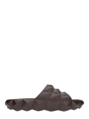 Valentino Garavani Roman Stud Turtle Slides - Brown