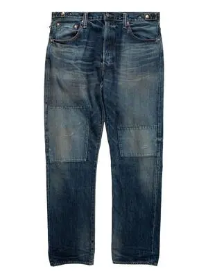Mastercraft Union Edo Straight Shuri Patch Jeans - Blue