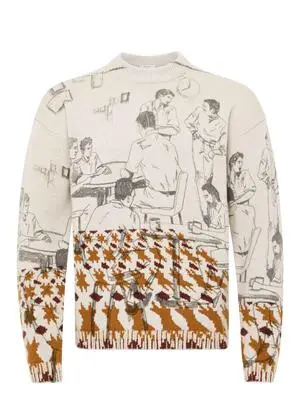 JW Anderson Jacquard Crewneck Sweater - Grey