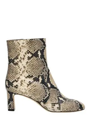 STUART WEITZMAN Babette Printed Leather Booties - Snake