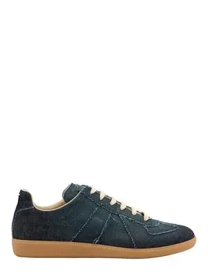 MAISON MARGIELA Replica Denim Low-top Sneakers - Blue/denim