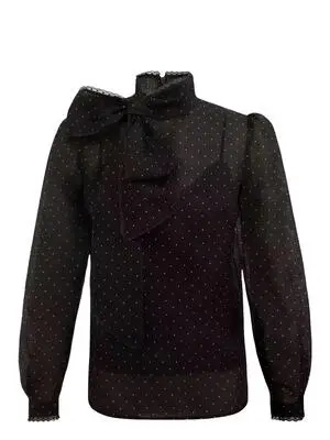 Zimmermann Polka-dot Bow Blouse - Black