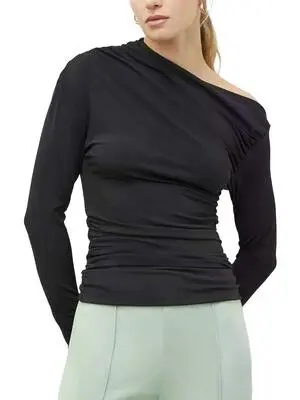 Day Birger Et Mikkelsen Draped One-shoulder Top - Black