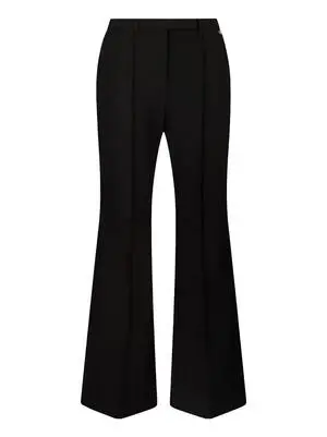 Liu Jo Pleated Flare Leg Trousers - Black