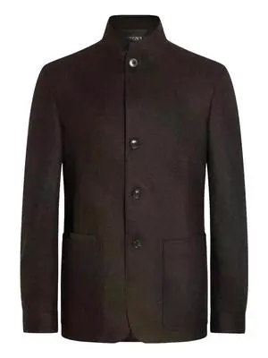 Zegna Button-fastening Jacket - Brown