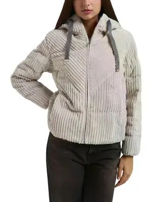 COLMAR Hooded Corduroy Jacket - Neutrals