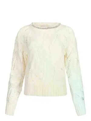 Liu Jo Openwork Gemstones Jumper - White