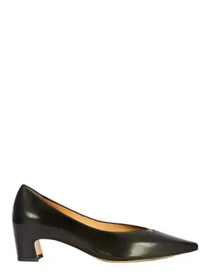 MARA BINI 40mm Leather Heeled Pumps - Black