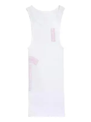 Chrome Hearts Ribbed Tank Top - White
