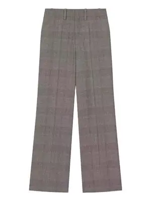 AERON Checked Wool Trousers - Grey