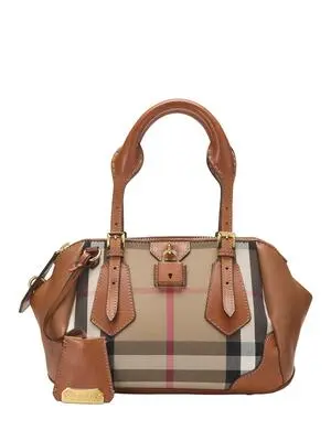 Burberry House Check Convertible Handbag - Brown