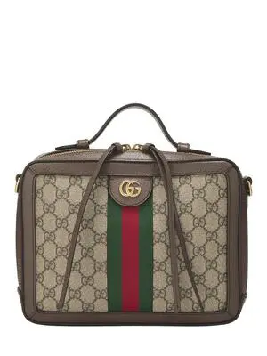 Gucci Original Gg Supreme Ophidia Shoulder Bag - Brown