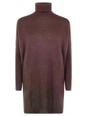 ABSOLUT CASHMERE Roll-neck Midi Dress - Brown
