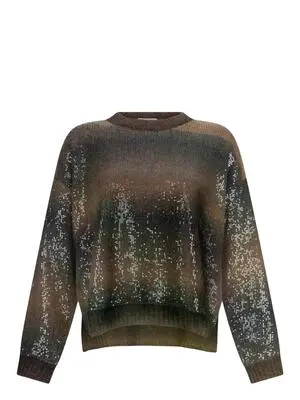 Liu Jo Sequin-embroidered Crew Neck Jumper - Brown