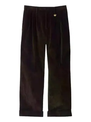 Burberry Darded Corduroy Trousers - Brown
