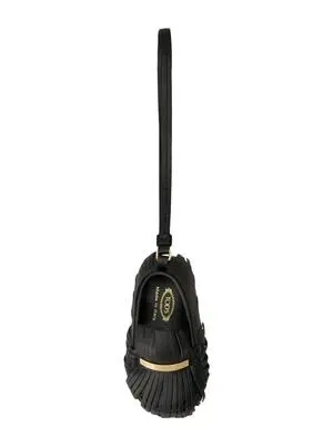 TOD'S Fringed Loafer Keyring - Black