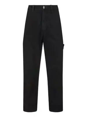 Stone Island Logo Patch Trousers - Blue