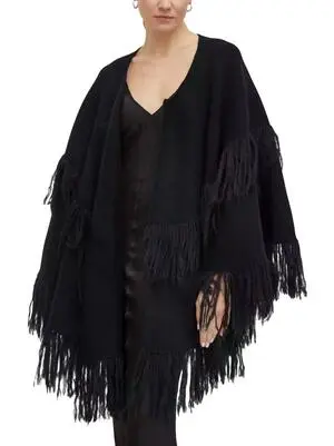 BY MALENE BIRGER Fringed Cape - Black