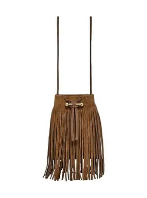 Strathberry X Cinq A Sept Osette Fringe Crossbody Pouch - Toffee