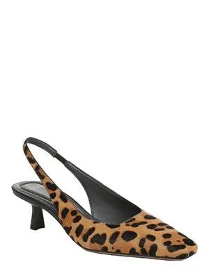 Franco Sarto Raven Slingback Kitten Heel Pumps - Camel Brown