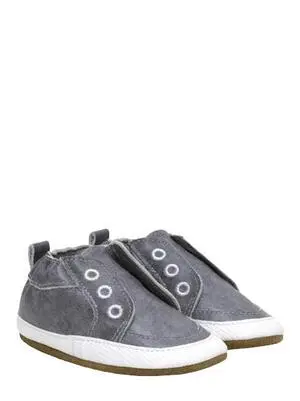 ROBEEZ® Stylish Steve Crib Shoe - Grey