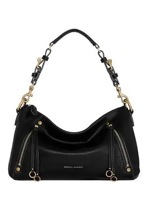 Rebecca Minkoff Small Rivington Leather Shoulder Bag - Black