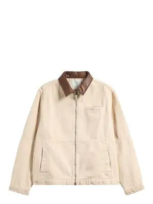 PERCIVAL Cotton Canvas Zip-up Jacket - Ecru