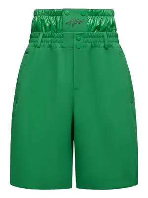 MONCLER X A$AP ROCKY Logo Print Shorts - Green