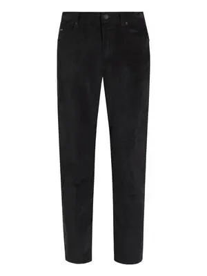 Dolce & Gabbana Cotton And Cashmere Regular Trousers - Grey