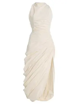 Altuzarra Dora Gathered Midi Dress - Ivory