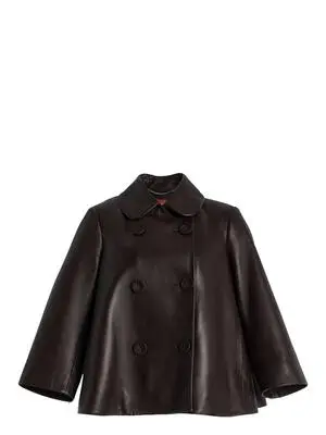 Altuzarra Hayden Leather Cape Coat - Brown