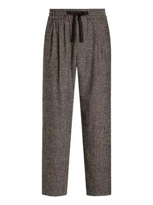 Dolce & Gabbana Glen Plaid Alpaca Blend Joggers - Multicolor