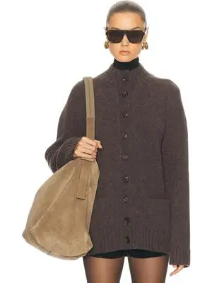 EAVES Jen Cardigan - Deep Bark