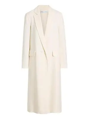 Oscar De La Renta Double-breasted Wool-blend Coat - Ivory