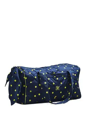 DAMSON MADDER X Quilted Polka Dot Weekender - Navy & Olive Polka Dot