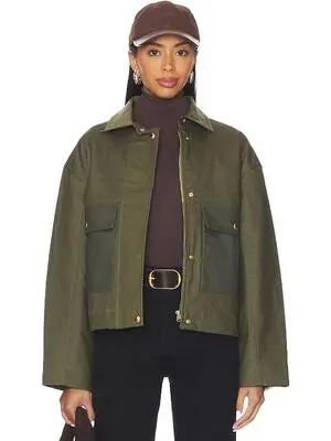 Rag & Bone Nonie 2-1 Cotton Jacket - Olive
