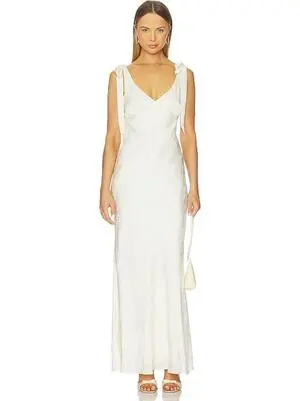 STONE COLD FOX X Miley Jacquard Gown - Ivory