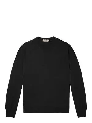 Canali Slim-fit Garment-dyed Cashmere Sweater - Black