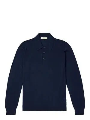 Purdey Wool Polo Shirt - Blue