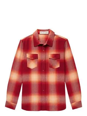 GOD'S TRUE CASHMERE Checked Cashmere Shirt - Red