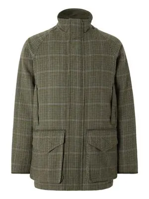 Purdey Checked Wool-tweed Coat - Brown
