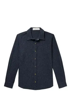 GOD'S TRUE CASHMERE Cashmere And Wool-blend Shirt - Blue