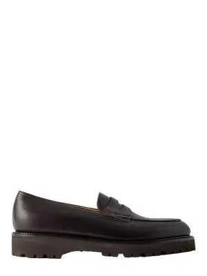 John Lobb Lopez New Standard Full-grain Leather Penny Loafers - Brown
