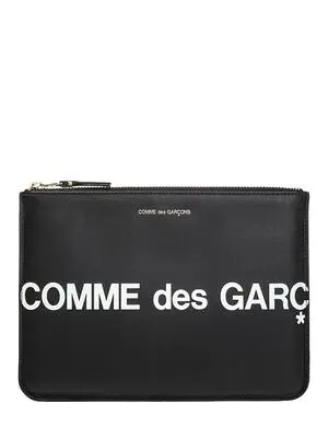 Comme Des Garçons Logo-printed Pouch - Black