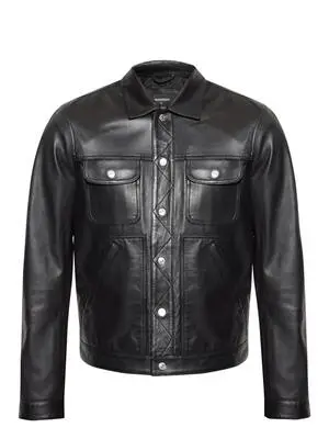 Dsquared2 Leather Jacket - Black