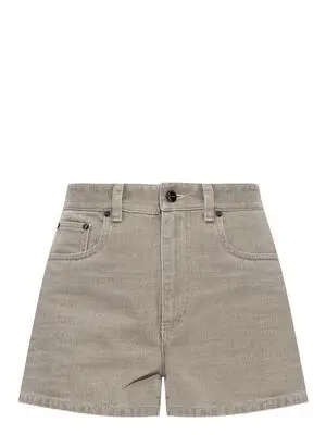 Fendi Logo Detailed Cotton Shorts - Grey