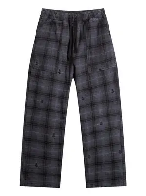 SERVICE WORKS Thistle Plaid Chef Pants - Black