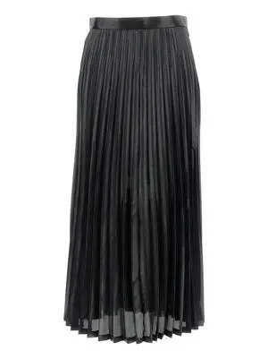 Junya Watanabe Midi Length Pleated Skirt Nero