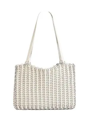 Rabanne Hand-assembled Metal Shoulder Bag - White